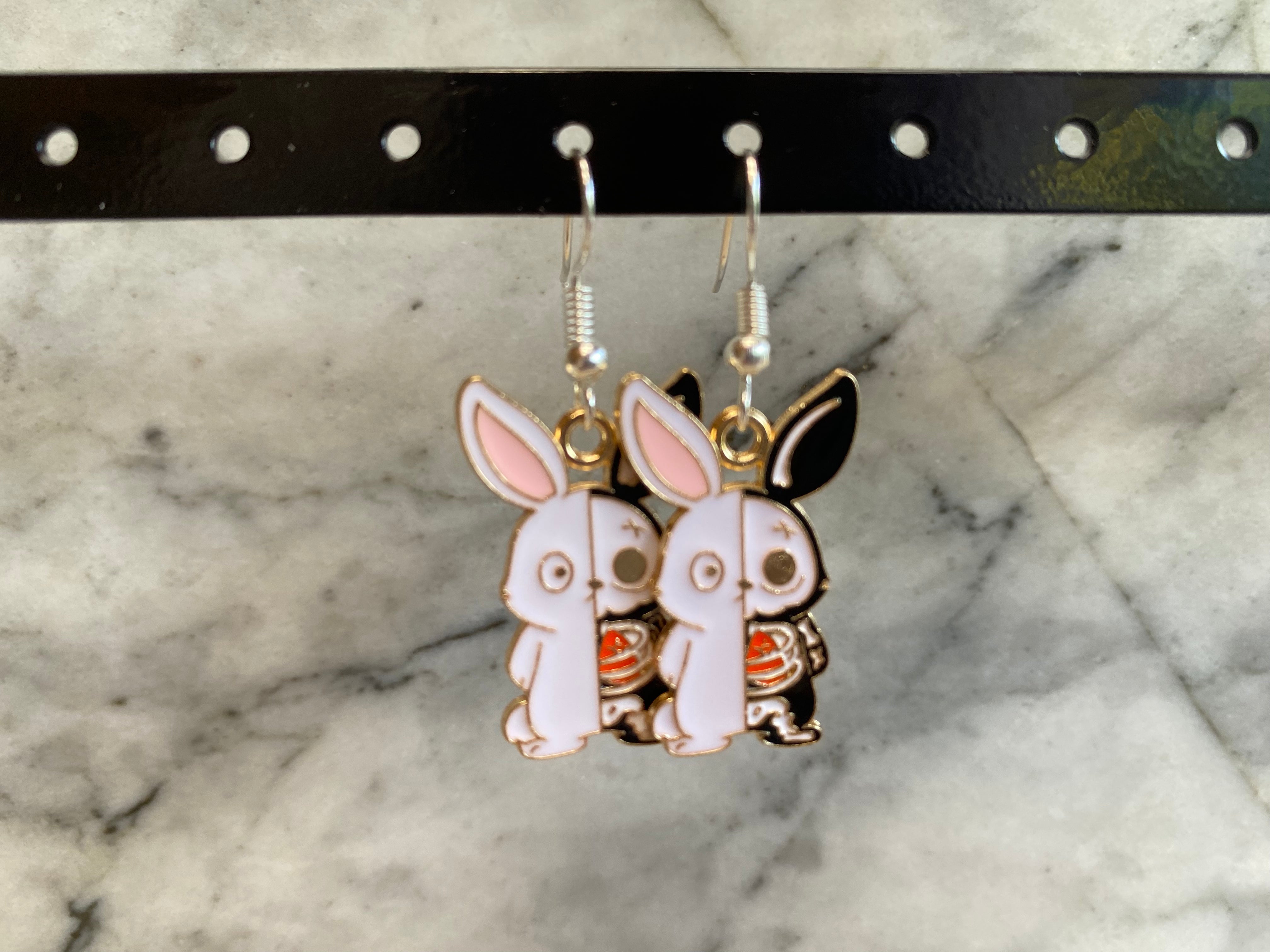 Bunny Rabbit X-Ray Skeleton Drop Earrings – Chay Creations